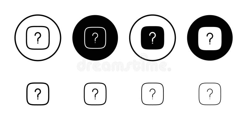 Question Icon Outline Vector for Web Ui Stock Illustration ...