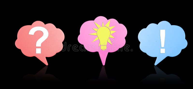 Question, Idea & Answer Stock Illustration - Illustration of think ...