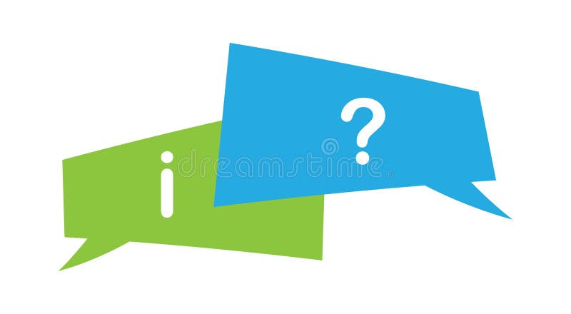 Question and Info Chat Bubbles Stock Vector - Illustration of digital ...