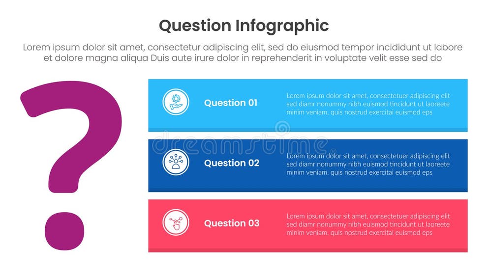Question Infographic Template Banner with Big Question Mark and Bold ...