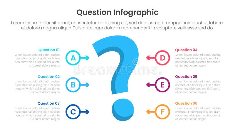 Question Infographic Template Banner with Big Question Mark and Circle ...