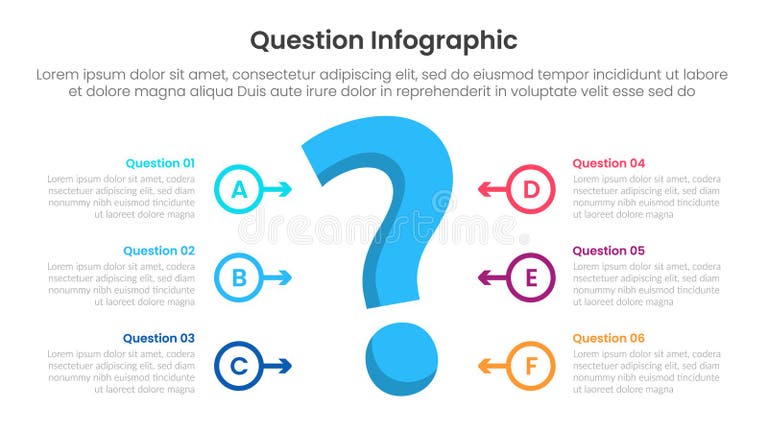 Question Infographic Template Banner with Big Question Mark and Circle ...