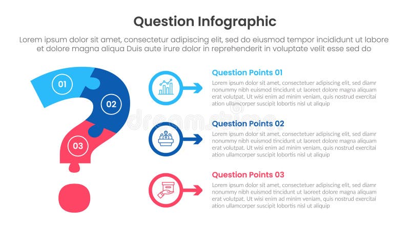Question Infographic Template Banner with Big Question Puzzle Structure ...