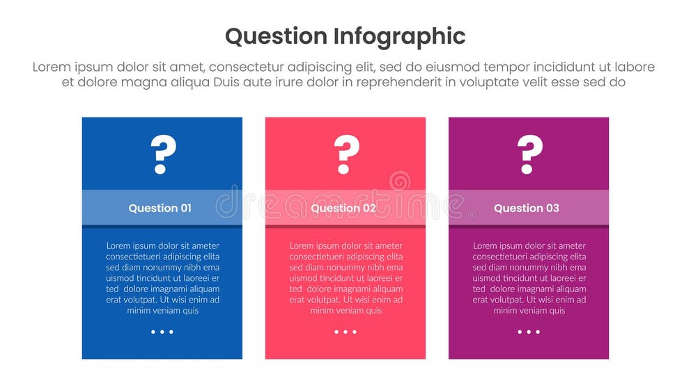Question Infographic Template Banner with with Box Table Container with ...