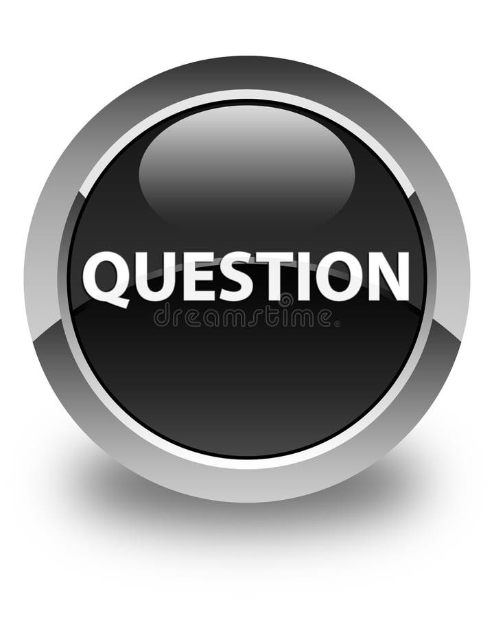 Question Glossy Blue Round Button Stock Illustration - Illustration of ...