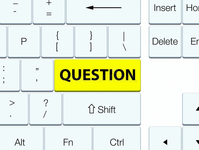Question keyboard stock illustration. Illustration of single - 5407689