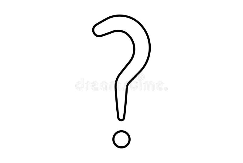 Question Line Icon Black Ask Symbol Sign Art Stock Illustration ...