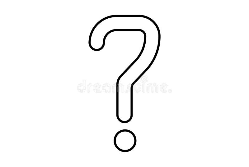 Question Line Icon Black Ask Symbol Sign Art Stock Illustration ...