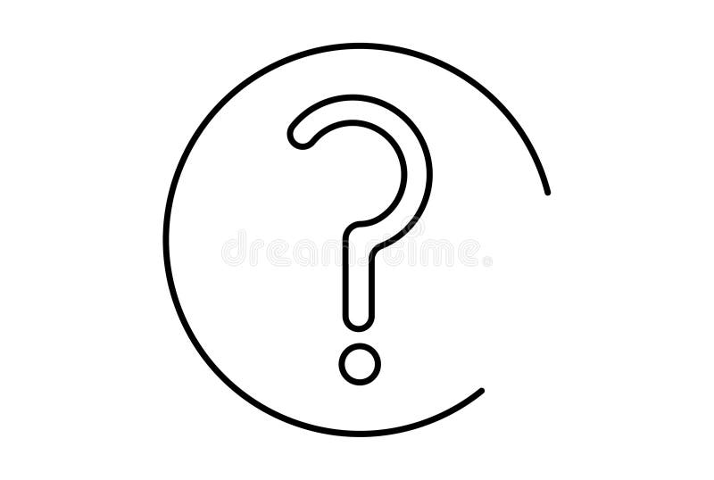 Question Line Icon Black Ask Symbol Sign Art Stock Illustration ...