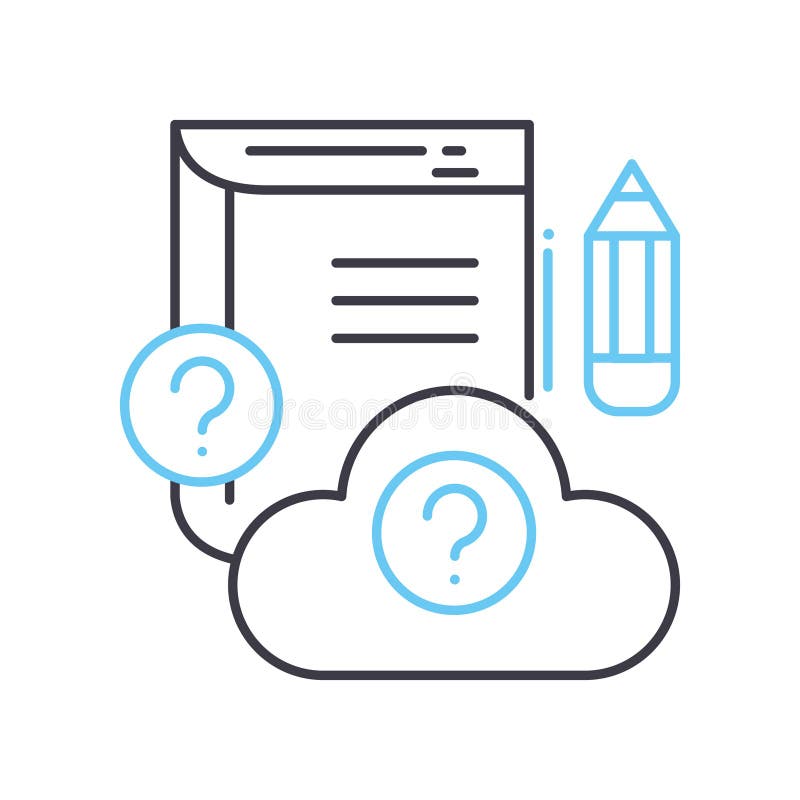Question Line Icon, Outline Symbol, Vector Illustration, Concept Sign ...