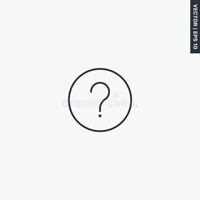Question, Linear Style Sign for Mobile Concept and Web Design Stock ...