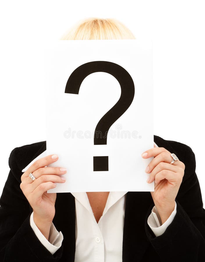 Business People with Question Mark Stock Photo - Image of business ...