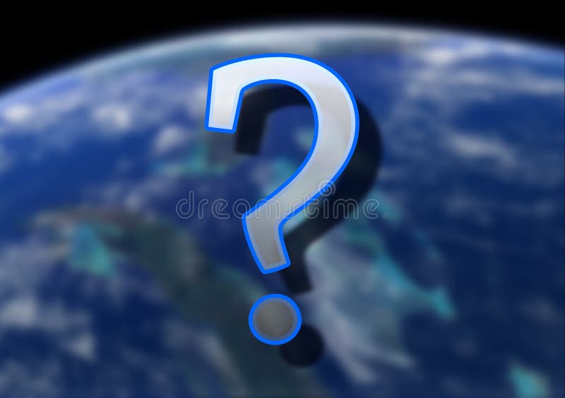 Planet and the Question Mark Stock Illustration - Illustration of ...