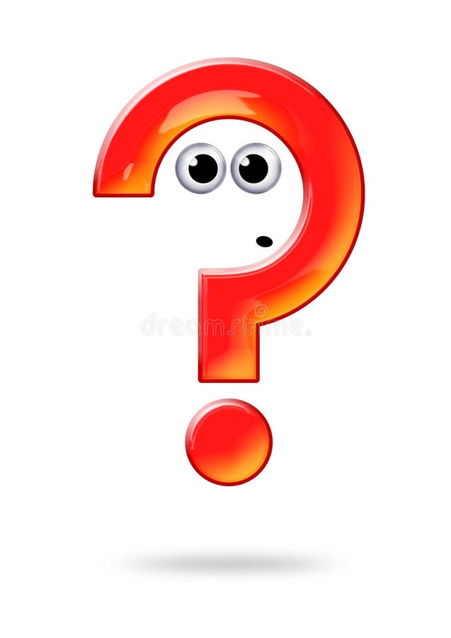 Question Mark with Query Facial Expression Stock Illustration ...