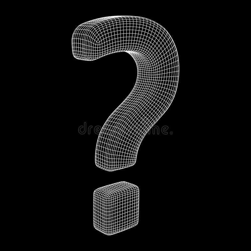 Question Mark Abstract Mesh Stock Vector - Illustration of icon, help ...