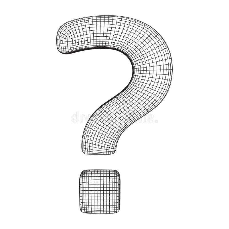 Question Mark Abstract Mesh Stock Vector - Illustration of connection ...