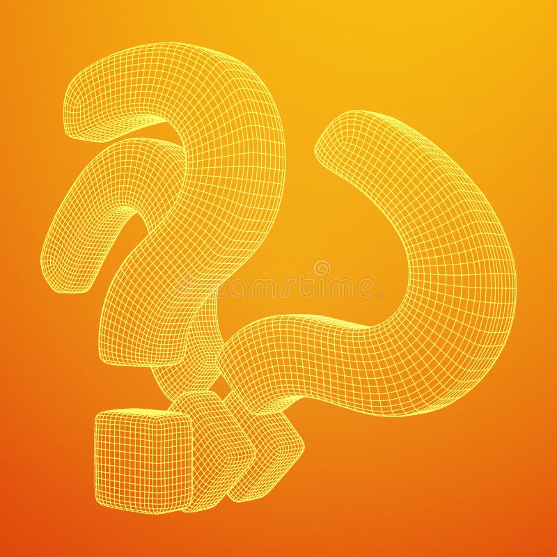 Question Mark Abstract Mesh Stock Vector - Illustration of blueprints ...