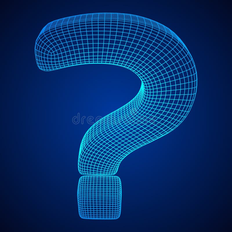 Question Mark Abstract Mesh Stock Vector - Illustration of polygon ...