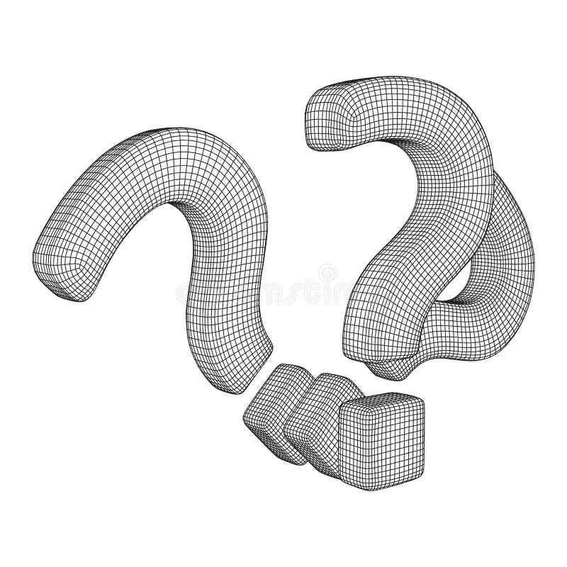 Question Mark Abstract Mesh Stock Vector - Illustration of network ...