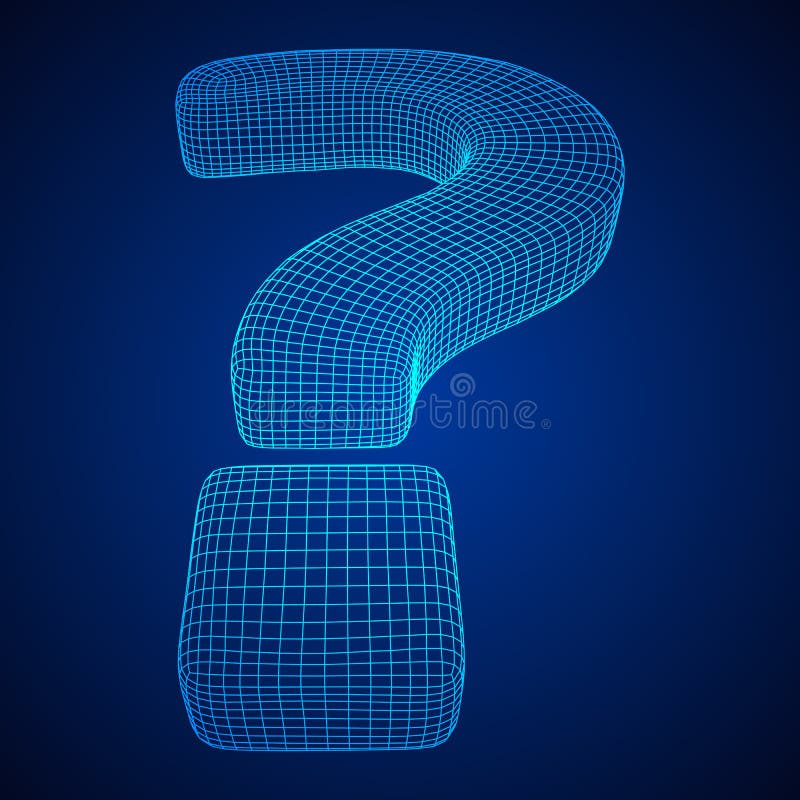 Question Mark Abstract Mesh Stock Vector - Illustration of line ...