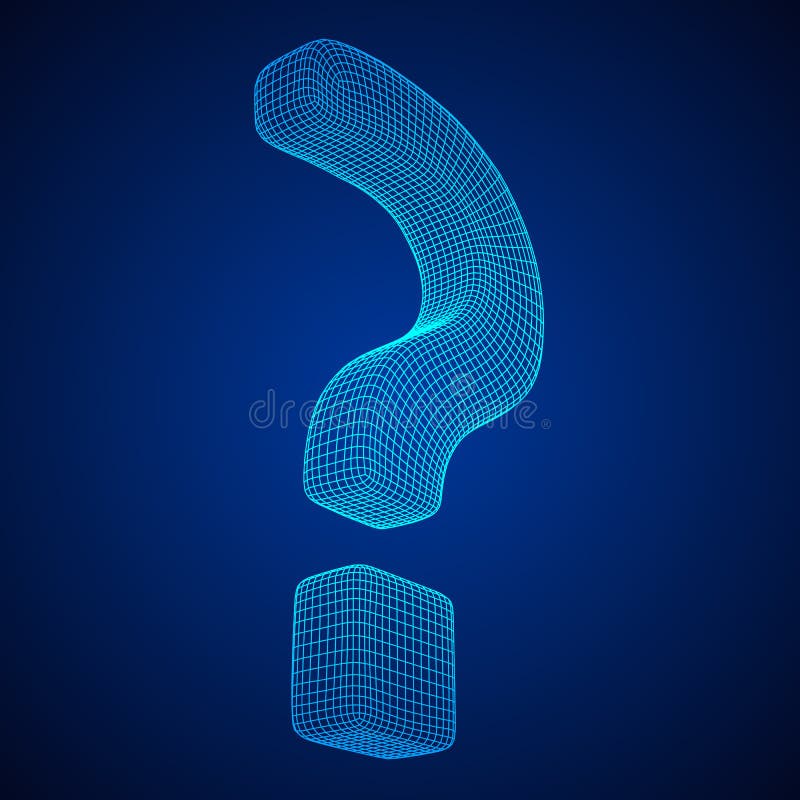 Question Mark Abstract Mesh Stock Vector - Illustration of digital ...