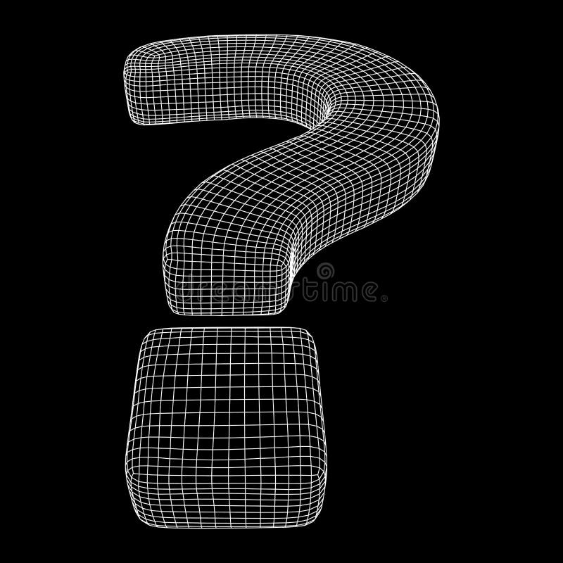 Question Mark Abstract Mesh Stock Vector - Illustration of network ...