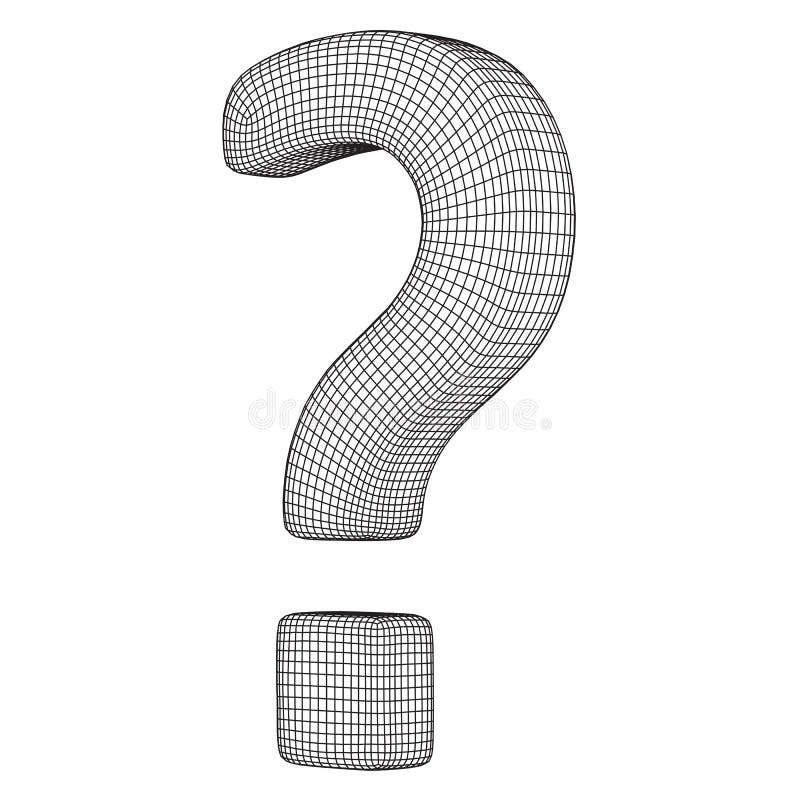 Question Mark Abstract Mesh Stock Vector - Illustration of element ...