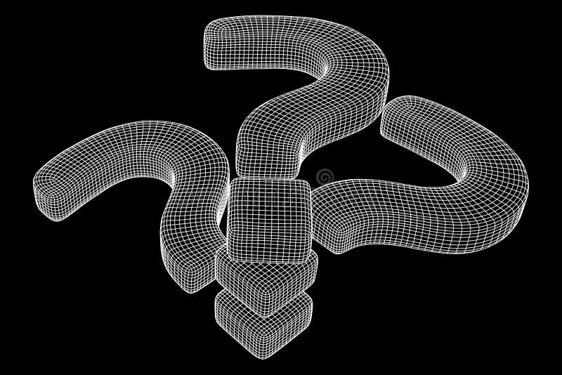 Question Mark Abstract Mesh Stock Vector - Illustration of model, mesh ...