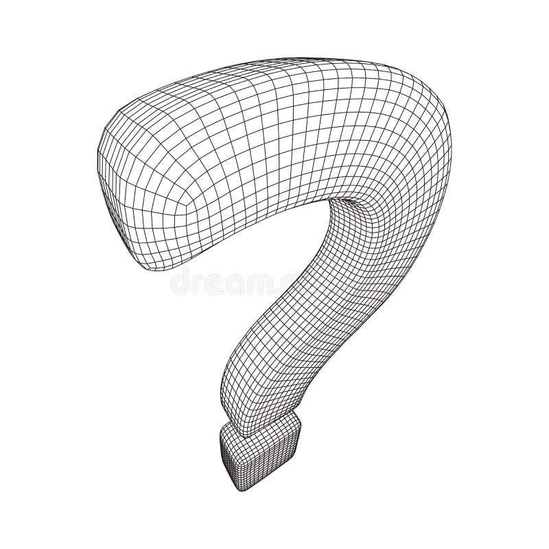 Question Mark Abstract Mesh Stock Vector - Illustration of round ...