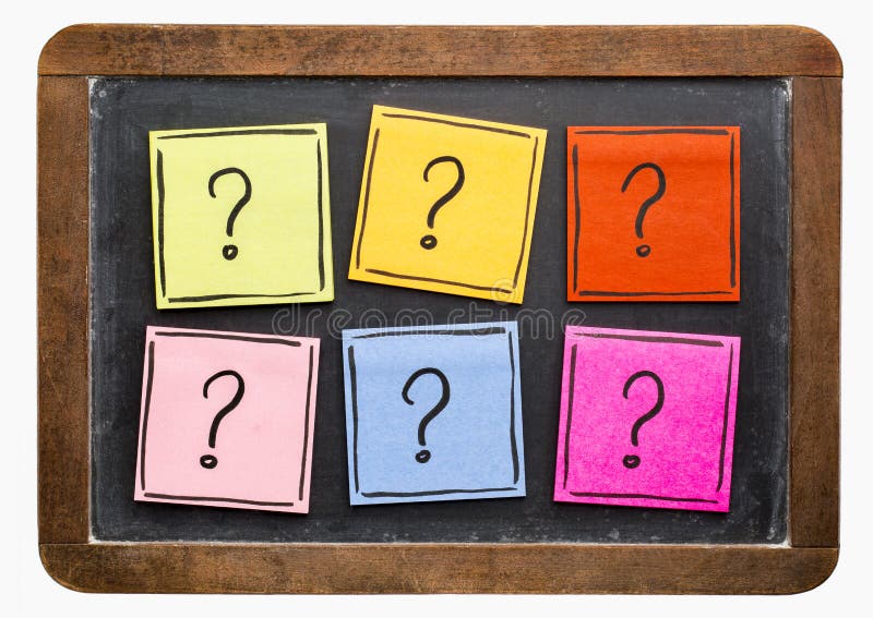 Question Mark Abstract - Sticky Note Set Stock Image - Image of slate ...