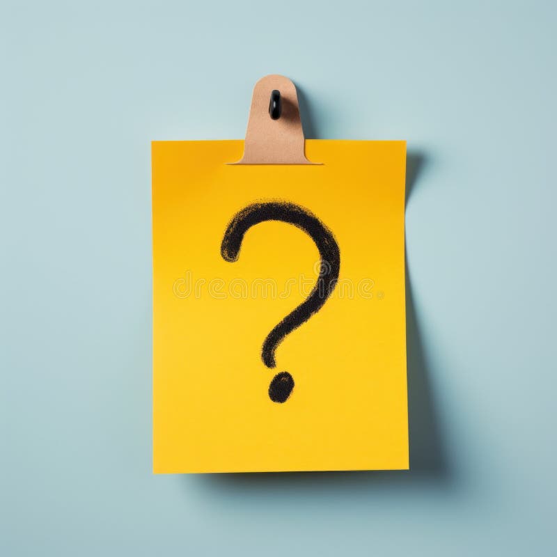 Question Mark on Adhesive Note Paper Stock Illustration - Illustration ...