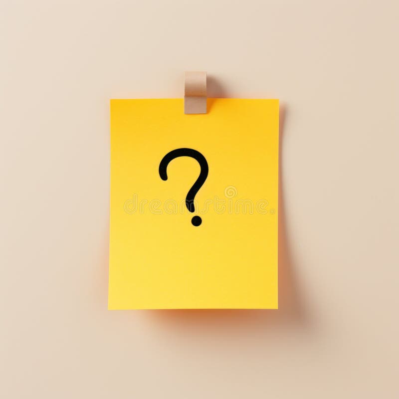 Question Mark on Adhesive Note Paper Stock Illustration - Illustration ...