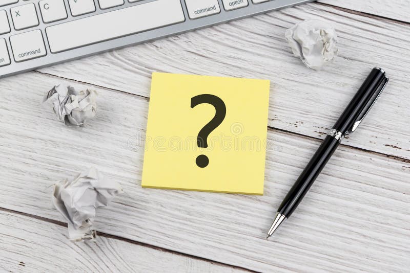 Question Mark on Adhesive Note Stock Photo - Image of ideas, planning ...