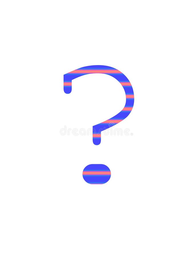 Question Mark of the Alphabet Made with Stripes in Colors of the ...