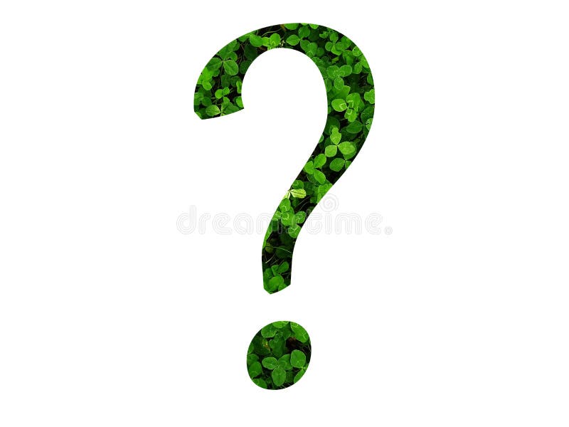 Question Mark of the Alphabet Made with Green Leaf of a Clover Field ...