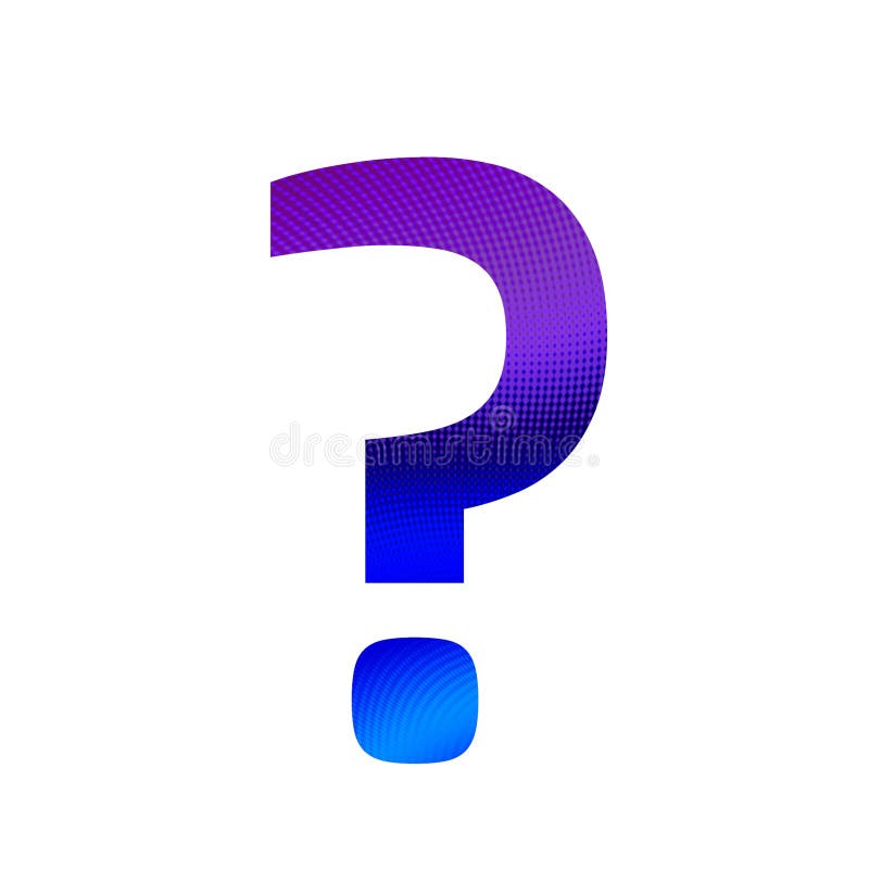 Question Mark of the Alphabet Made with a Purple and Blue Background ...