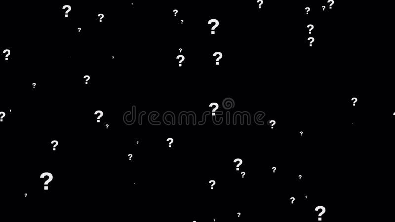 Question Mark Animated on Transparent Alpha Background. Flying Question ...