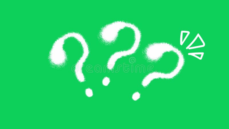 Question Mark Animation Pop Up Question Mark Flat and 3d Green Screen ...