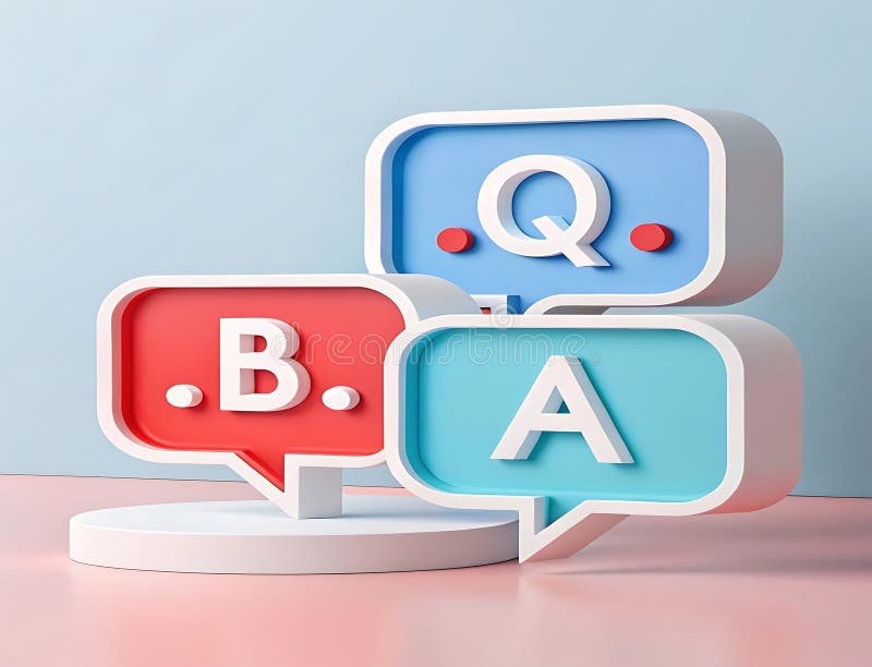 Quiz Concept - Question Mark and Answer Choices Stock Illustration ...
