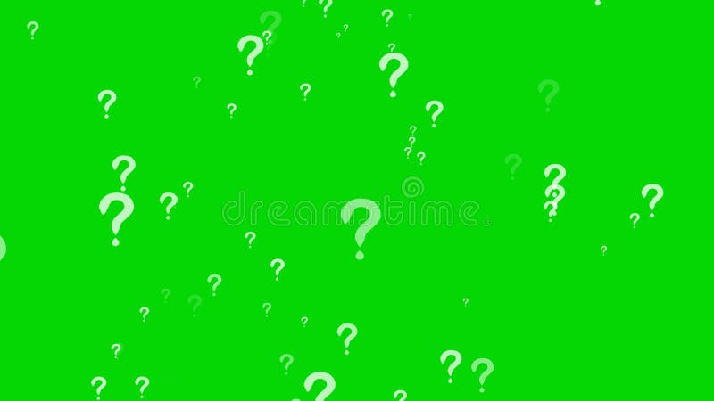 Question Mark Appear Fast Jump and Slow Faded on Green Screen Stock ...