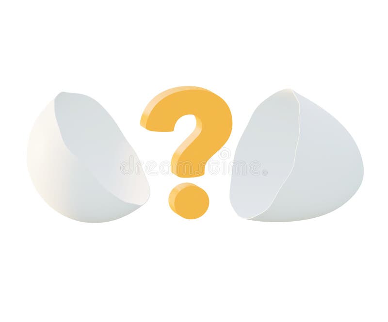 A Question Mark Appears from an Egg Shell Stock Illustration ...