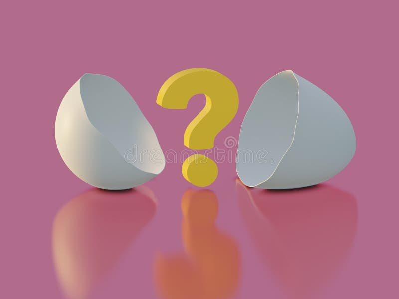 A Question Mark Appears from an Egg Shell Stock Illustration ...