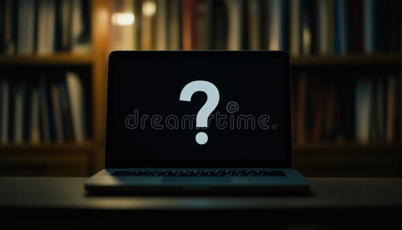 Question Mark Appears Laptop Stock Photos - Free & Royalty-Free Stock ...