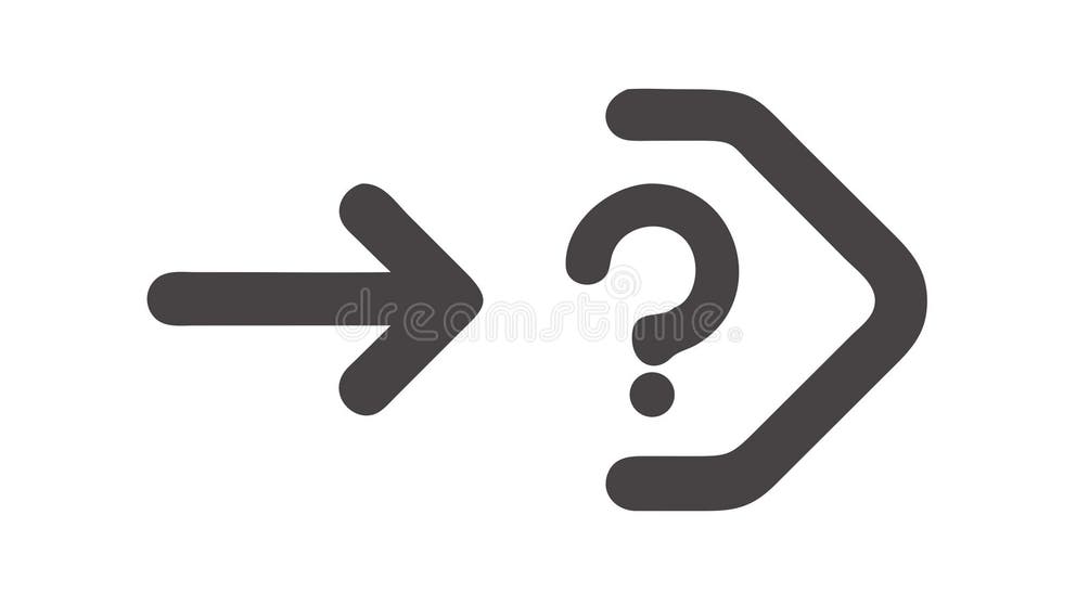 Question Mark Arrow Icon, Problem or Decision Vector, Vector Design ...