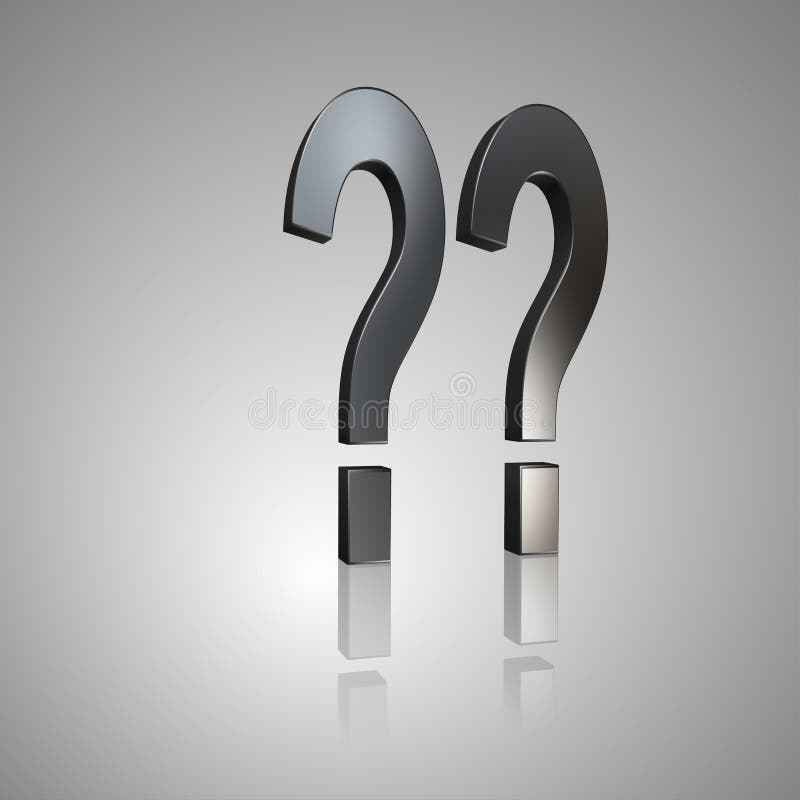 Question Mark As a Symbol, As a 3D Illustration, 3D Rendering Stock ...