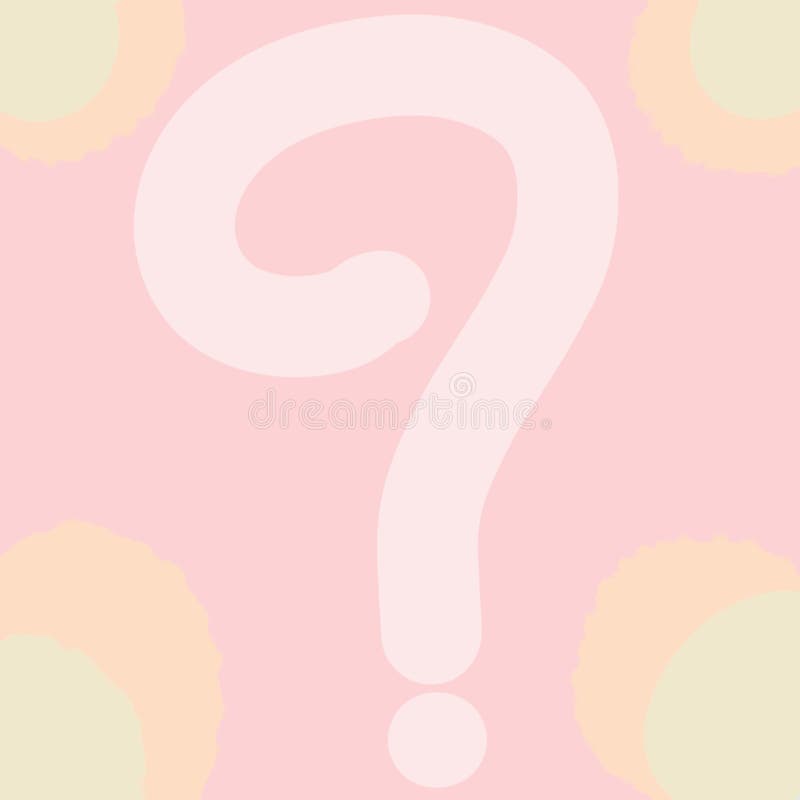 Question Mark Back Ground in Pink Theme Stock Illustration ...