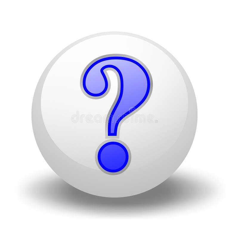 Question-Mark on Ball stock illustration. Illustration of help - 11298028