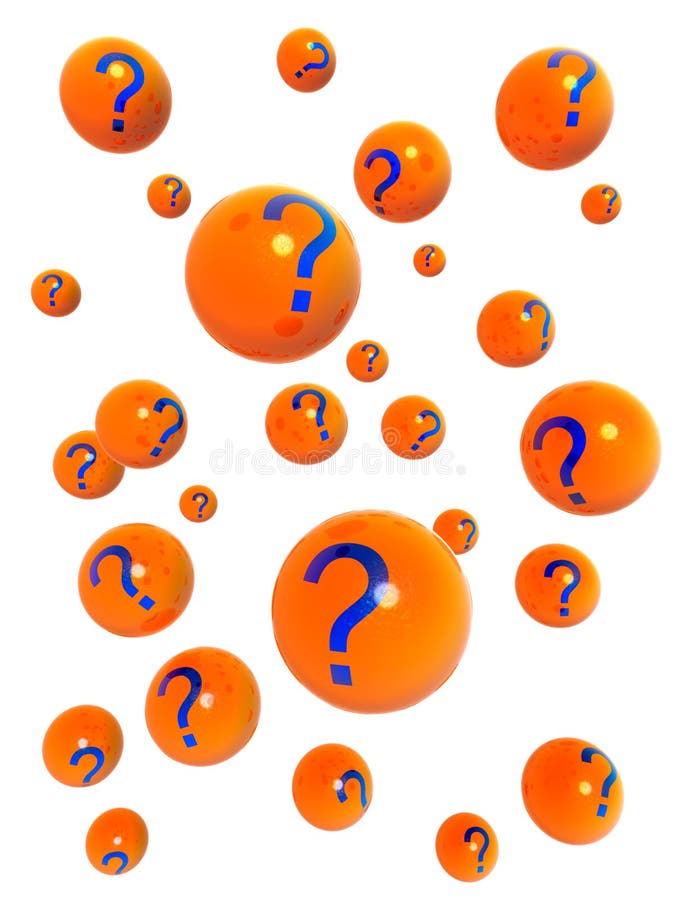 Question Mark Ball Floating Stock Illustration - Illustration of ...