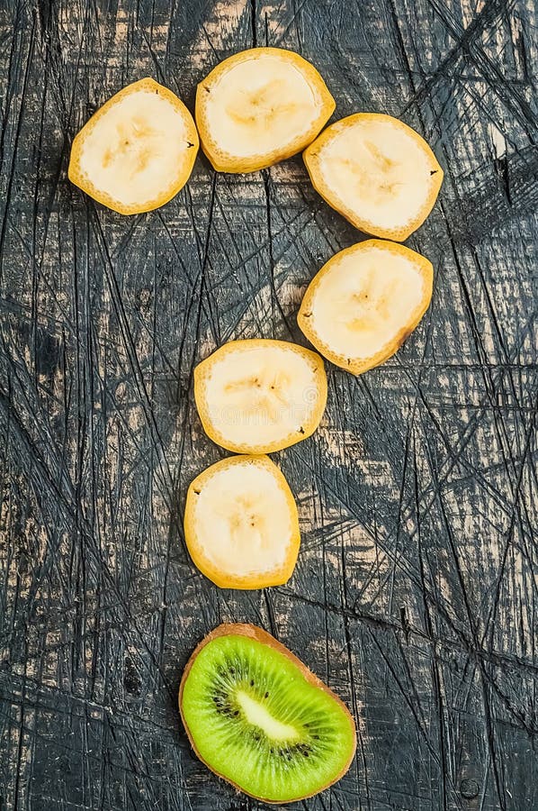 Question mark with bananas stock image. Image of energizing - 65819083