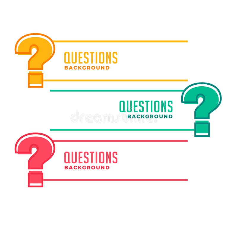 Question Mark Banners for Help and Support Stock Vector - Illustration ...